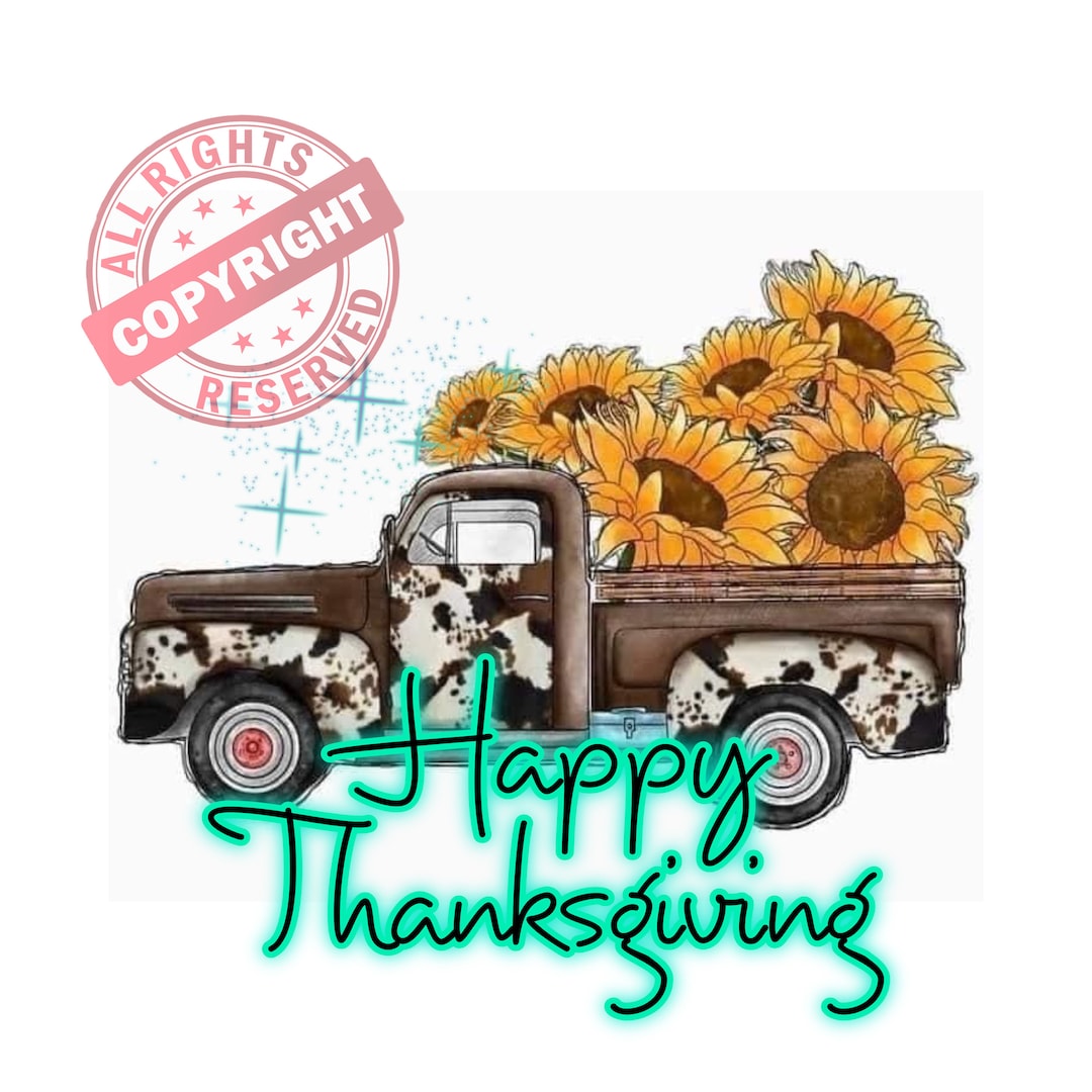 Happy Thanksgiving Truck Digital Download - Etsy