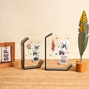 Personalized Photo Frame With Birth Month Flower, Photo Collage Acrylic ...