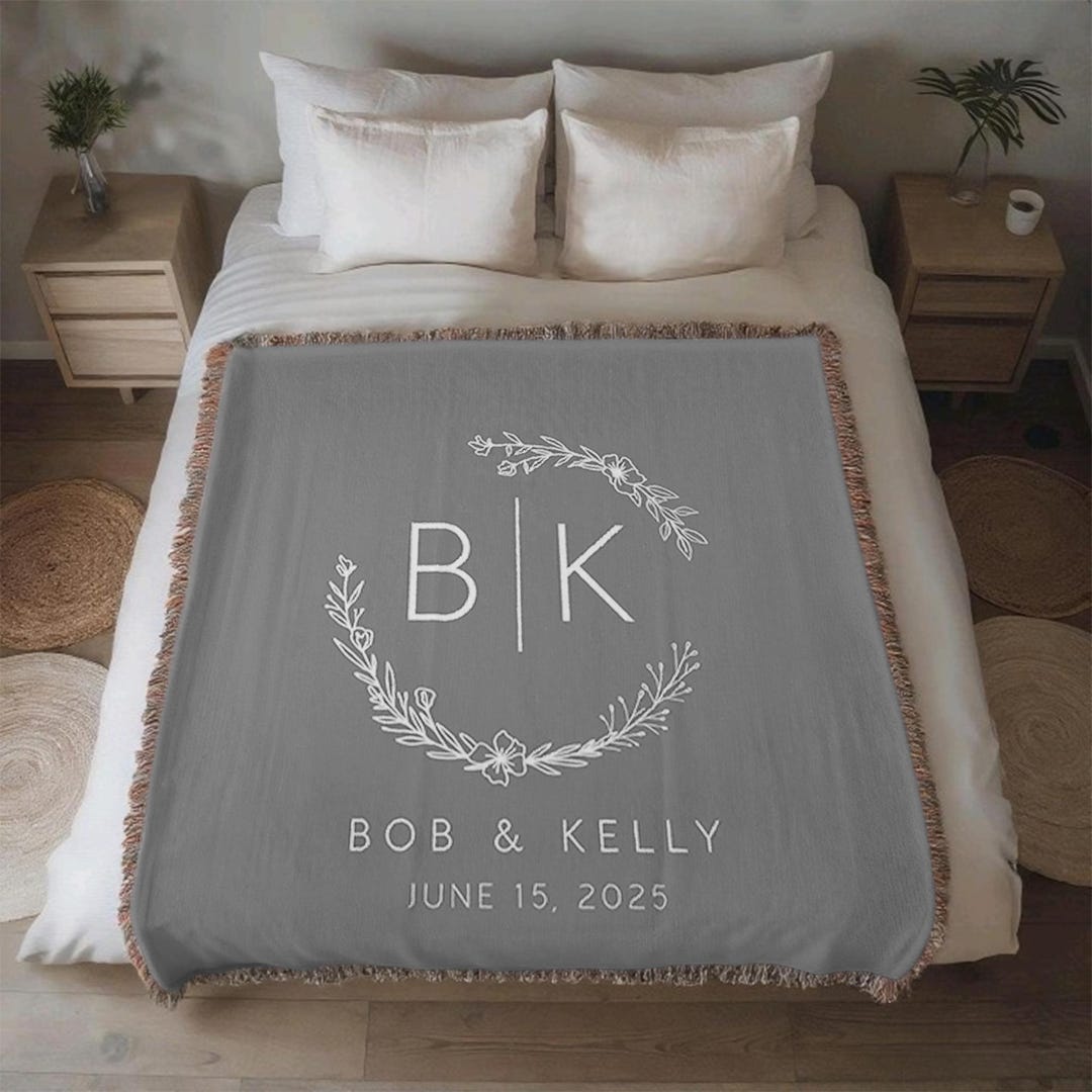 Custom Wedding Blanket,personalized Woven Blanket for Adults,custom ...