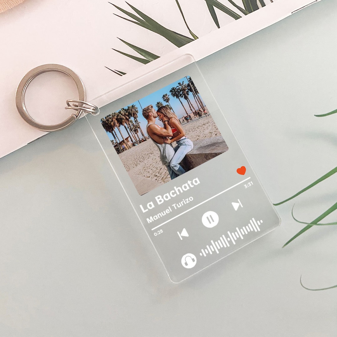 Custom Music Keychain With Album Cover, Personalized Music Keychain ...