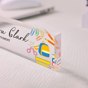 Custom Name Plate for Desk, Student Teacher Name Plaque Gift, Office ...