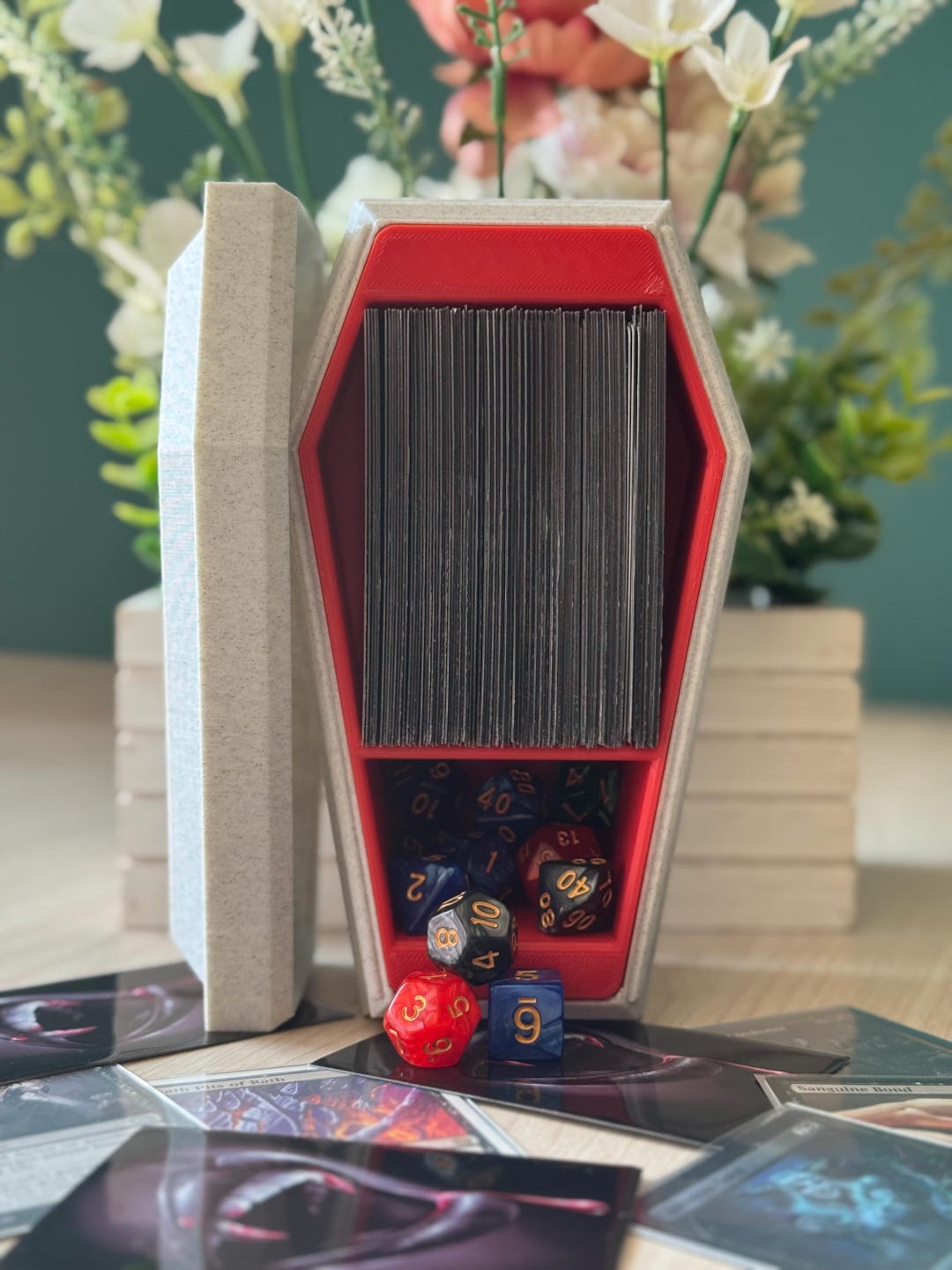 Coffin Deck Box - MTG, Pokémon, Yu-gi-oh! - Vampire Deck Box - Fits 100 ...