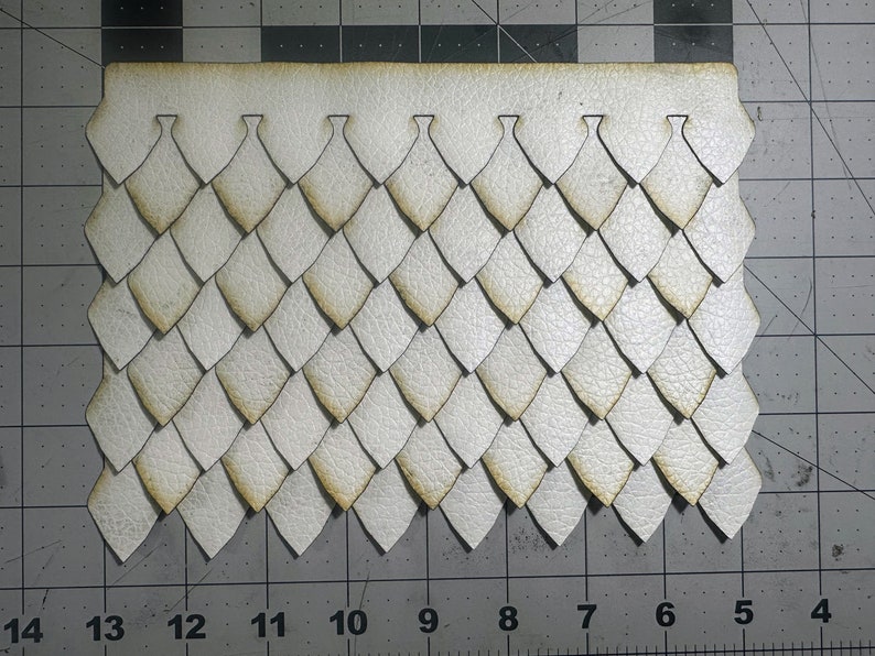 Textured Faux Leather Dragon Scales 28 Bands / 20 Scales Cosplay, Armor ...