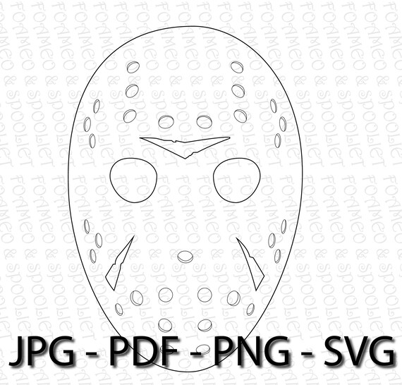 Jason Mask Jpg Pdf Png Svg | Etsy