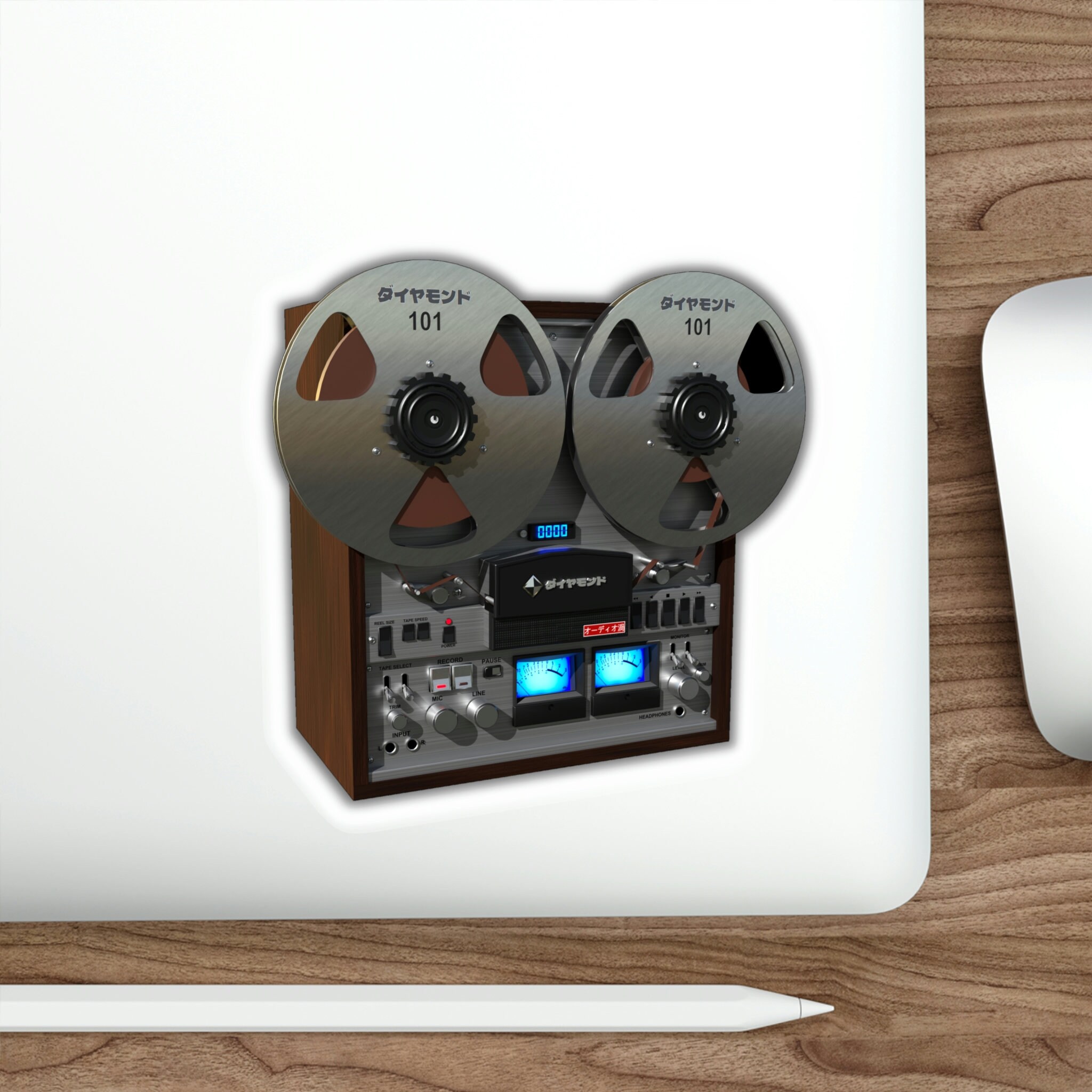 Die-cut Sticker With Vintage Reel to Reel Tape Recorder Design - Etsy