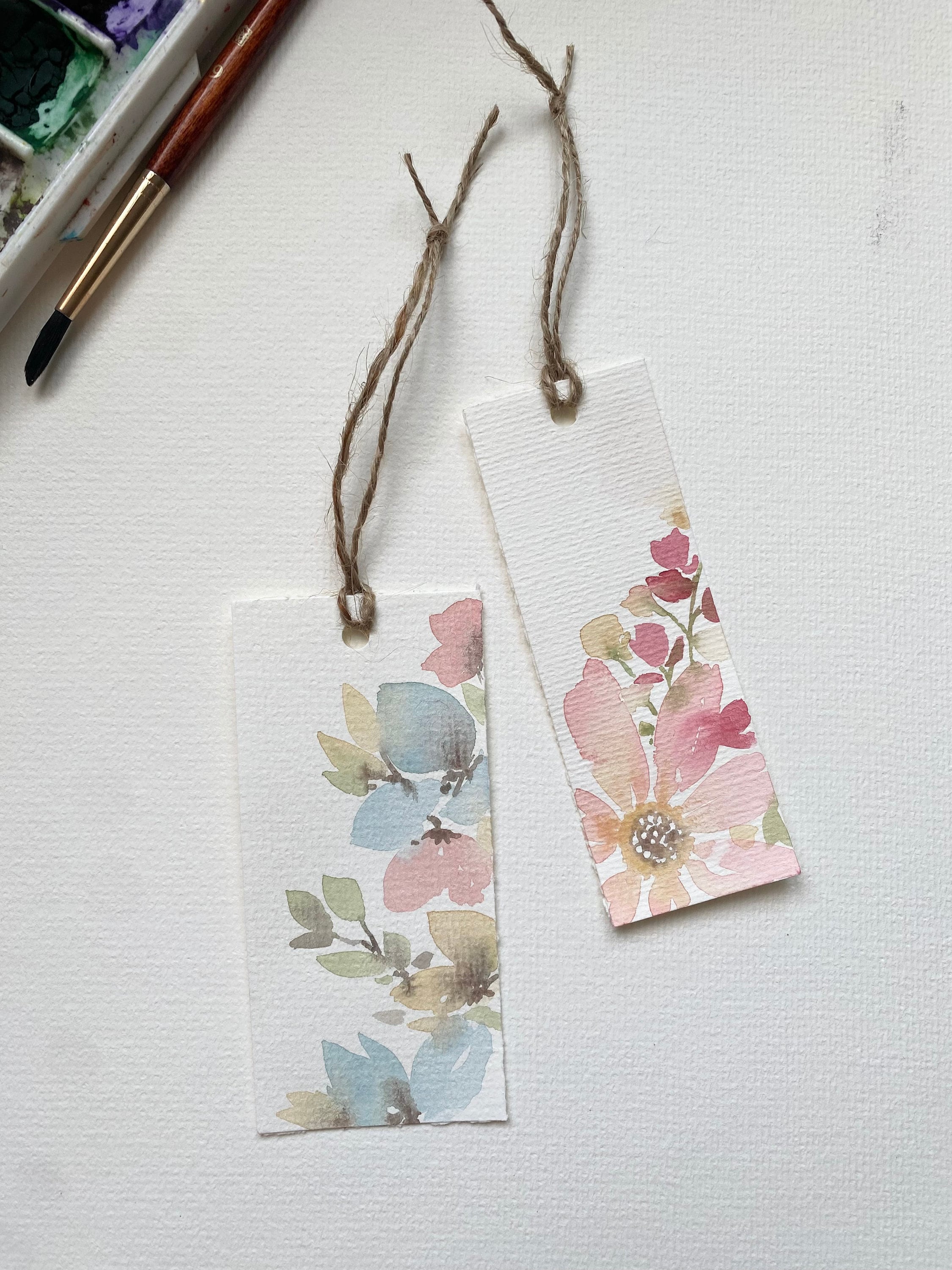 Hand Painted Watercolor Bookmarks 4ct - Etsy