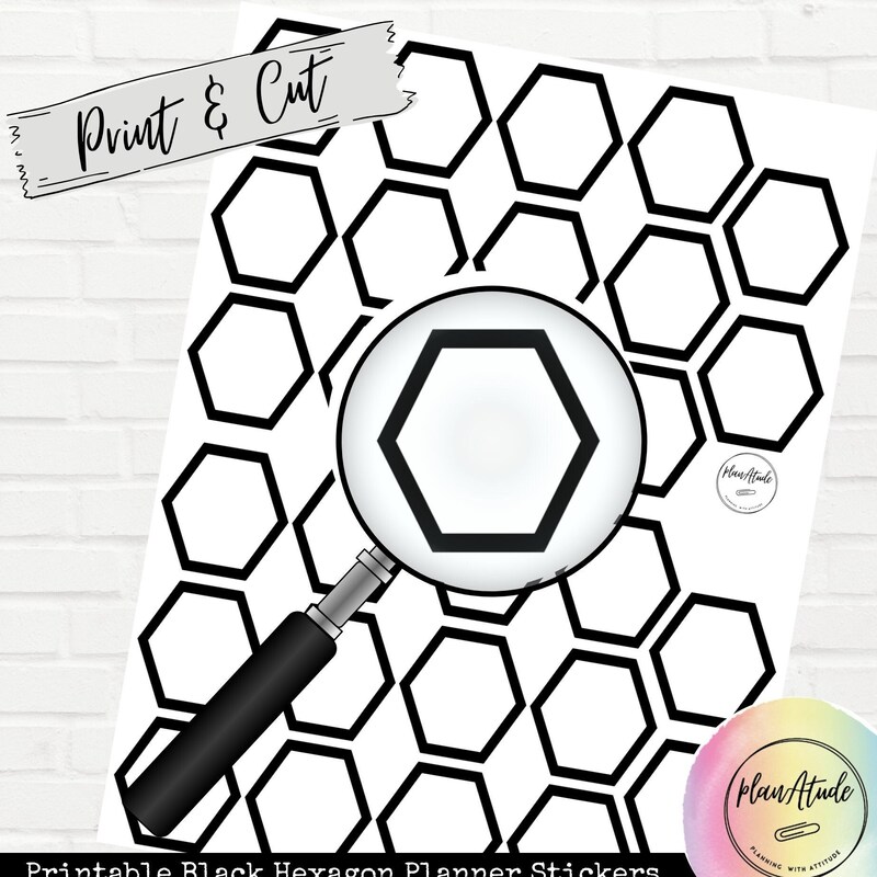 Hexagon Stickers - Etsy
