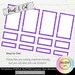 Printable Planner Box Stickers for Happy Planner Purple Glitter ...