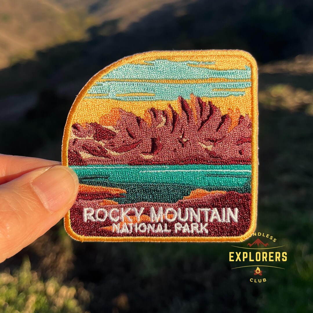 Rocky Mountain National Park Patch Backpack Jacket Iron on Embroidery ...