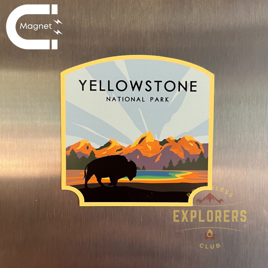 Yellowstone National Park Explorer Refrigerator Magnet 2.75 Inches ...