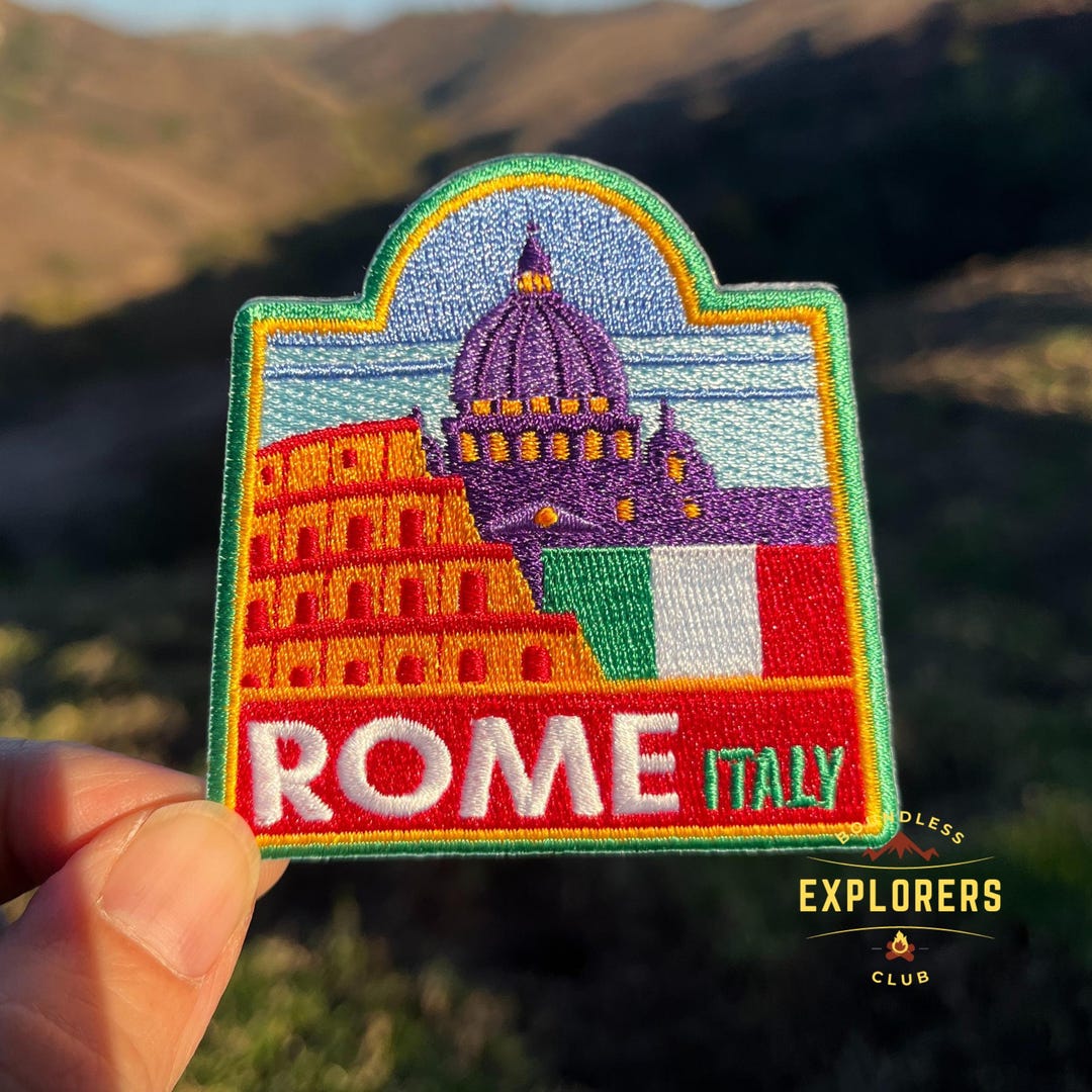 Rome Patch for Backpack Denim Jacket Iron on Embroidery Patch Themed ...