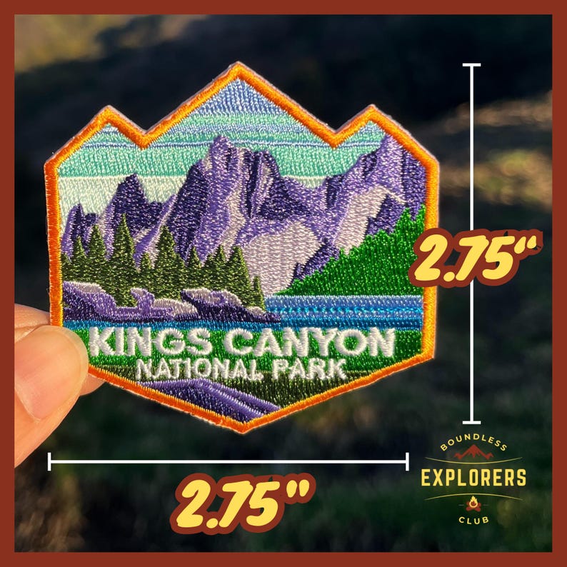 Kings Canyon National Park Patch: 2.75-inch Iron-on Embroidered Badge ...