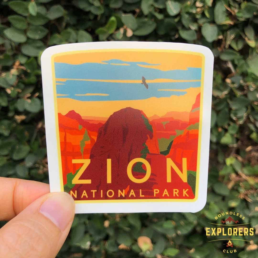 Zion National Park Sticker for Water Bottle Laptop Car Sticker Themed ...