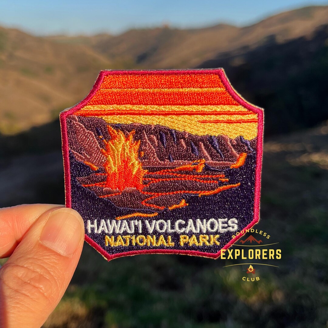 Hawaii Volcanoes National Park Patch Backpack Jacket Iron on Embroidery Patch - Etsy