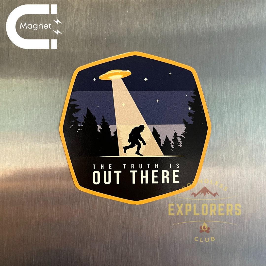 Bigfoot UFO Alien National Park Fridge Magnet for Refrigerator Themed ...