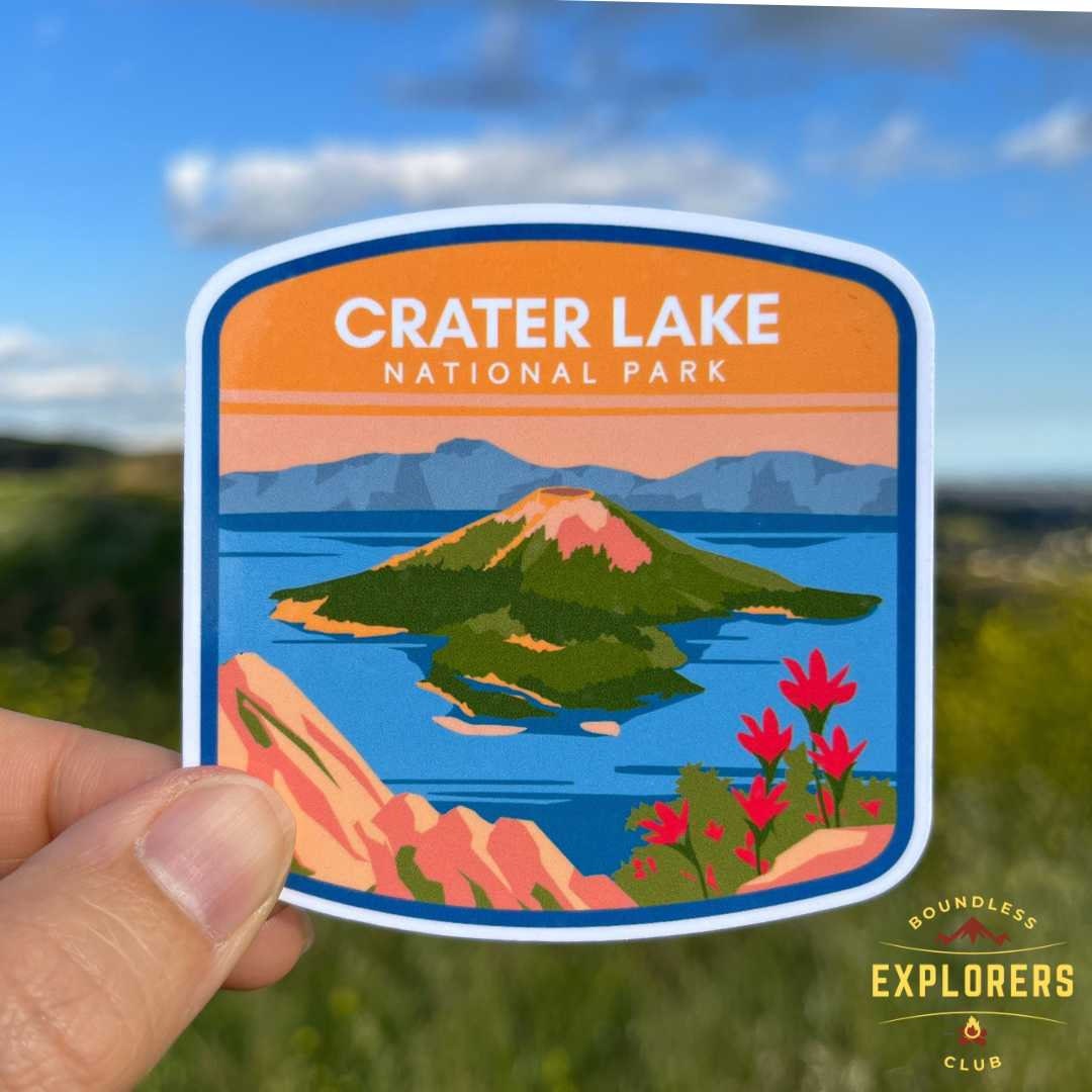 Crater Lake National Park Explorer Sticker Hydroflask - Etsy