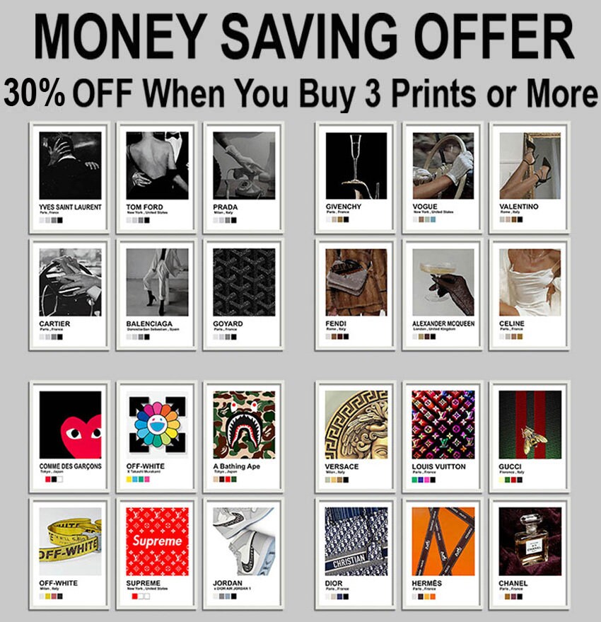 Hypebeast Modern Art X Designer Poster Digital Luxury | Etsy