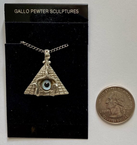 Rare Vintage Guardian Triangle Eye Gallo Pewter Sculp… - Gem