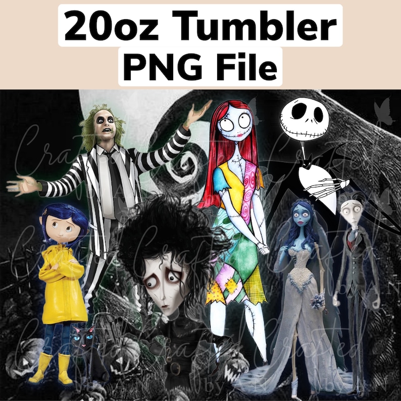 Tim Burton 20oz Tumbler Wrap - Etsy