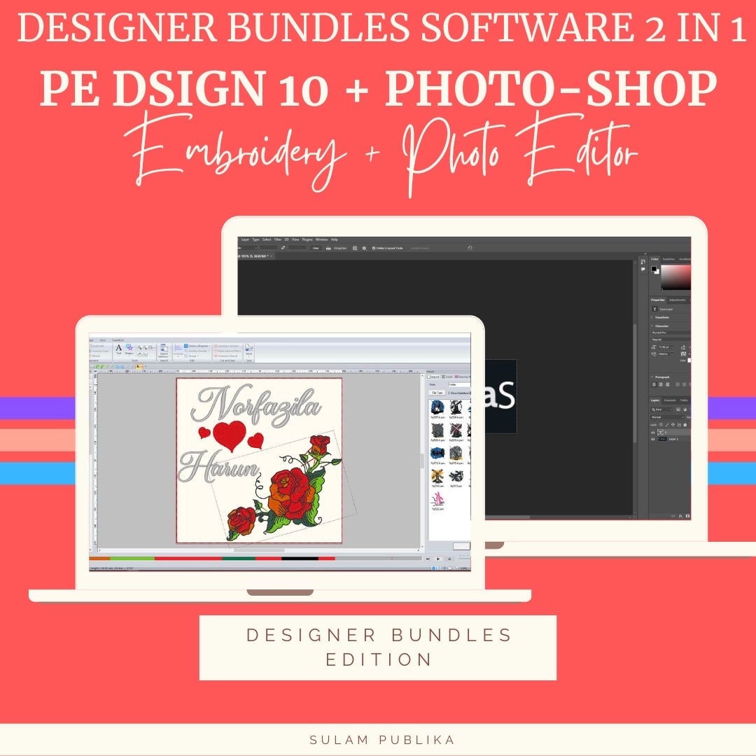 Designer Bundle 2 in 1_embroidery Software Photo Editor Psp_computer Software,photo Software ...