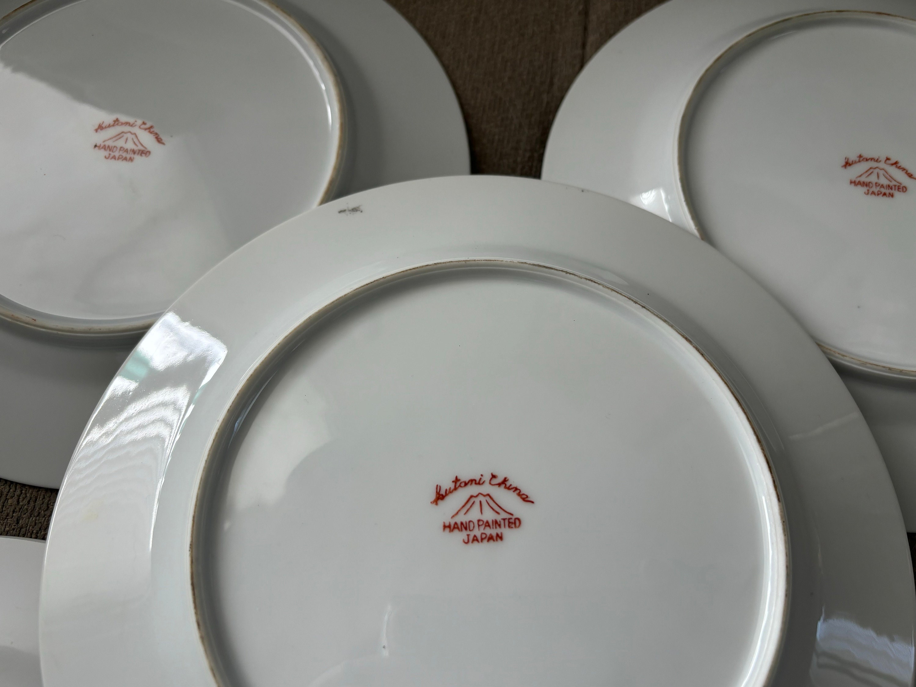 Set of 5 Japanese Kutani Plates - Etsy