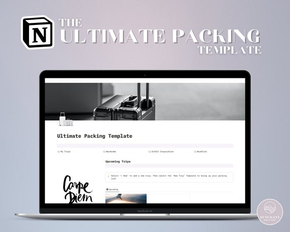 The Ultimate Packing List Notion Template Editable - Etsy