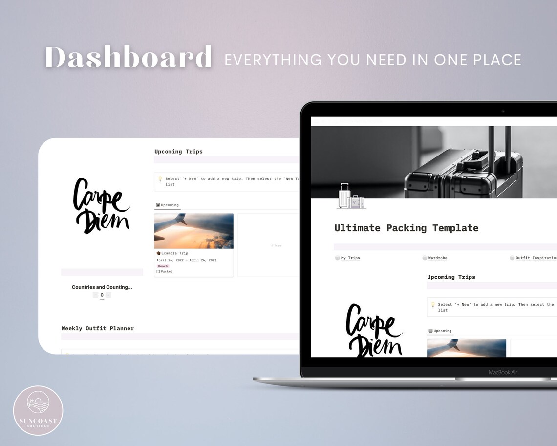 The Ultimate Packing List | Notion Template | Editable | Travel ...