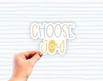 Choose Joy Decal, Floral Farm Truck Decal, Laptop Sticker, Mindfulness ...