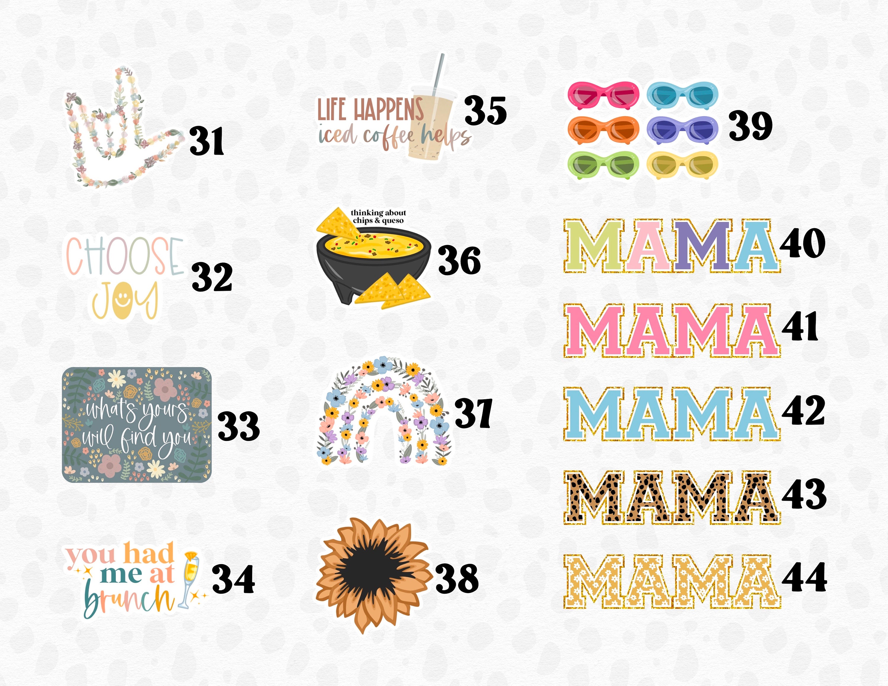 Stickers Pack Choose Any 5 Stickers Sticker Bundle Water - Etsy