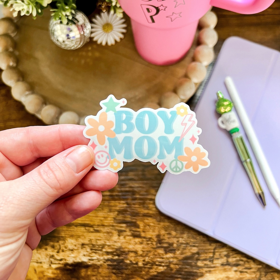 Boy Mom Sticker, Gift for New Mom, Gift for Boy Mom, Trendy Sticker for ...