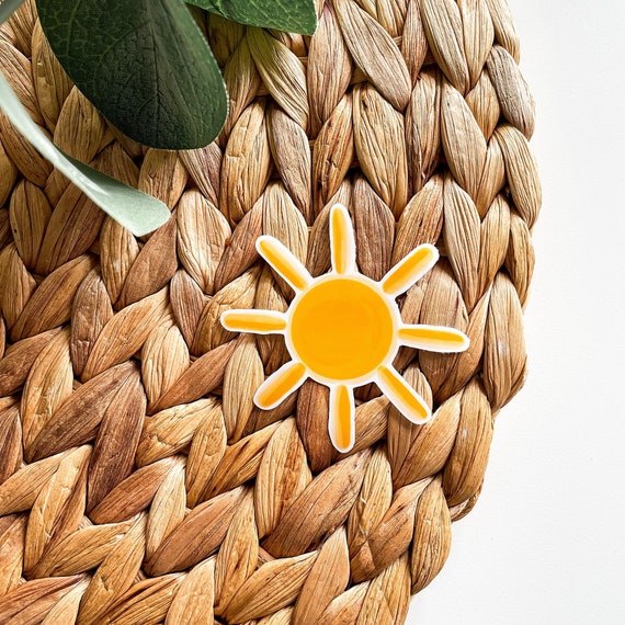 Sun Sticker Sunshine Sticker Watercolor Stickers Water | Etsy