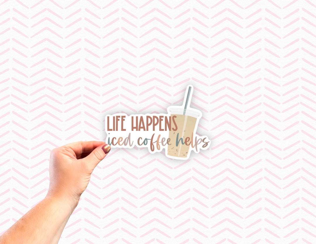 Iced Coffee Sticker Coffee Sticker Coffee Lover Gift Water - Etsy