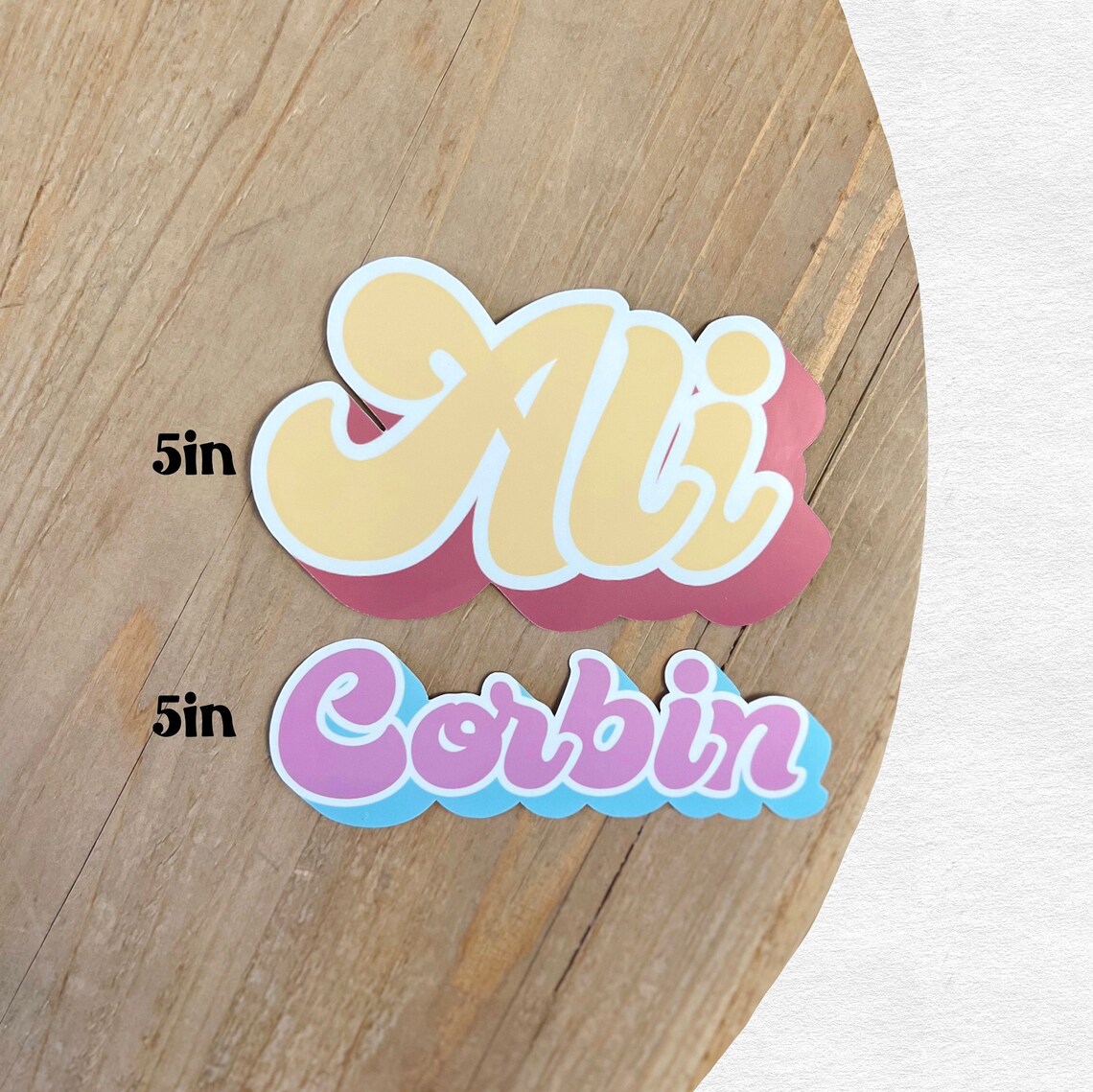 Custom Retro Name Sticker Retro Stickers Name Stickers Name - Etsy