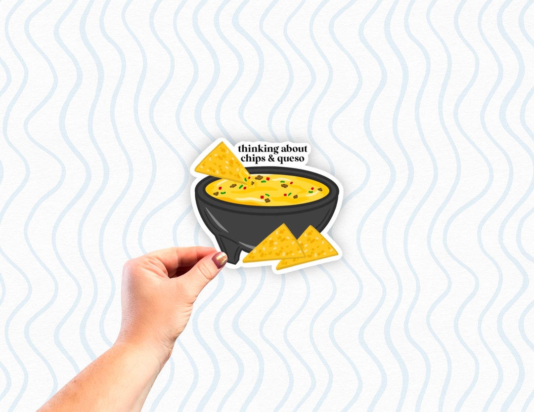 Chips and Queso Sticker Food Sticker Water Bottle Stickers - Etsy
