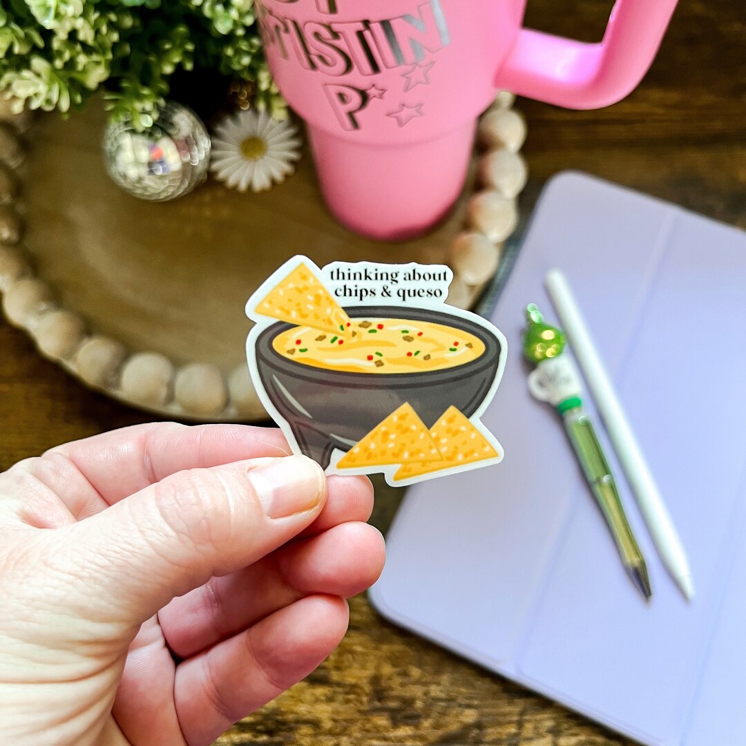 Chips and Queso Sticker, Food Sticker, Water Bottle Stickers, Laptop ...
