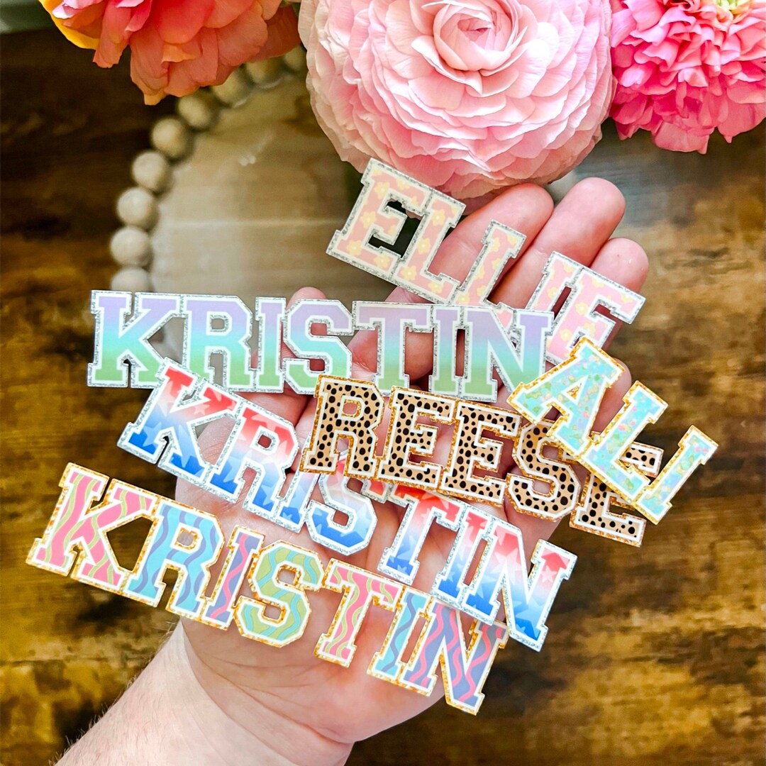 Custom Name Sticker for Planner, Personalized Varsity Letter Sticker ...