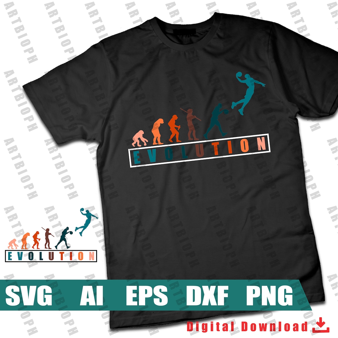 Basketball SVG Basketball Evolution Theme, Cut File, Png, Vector ...