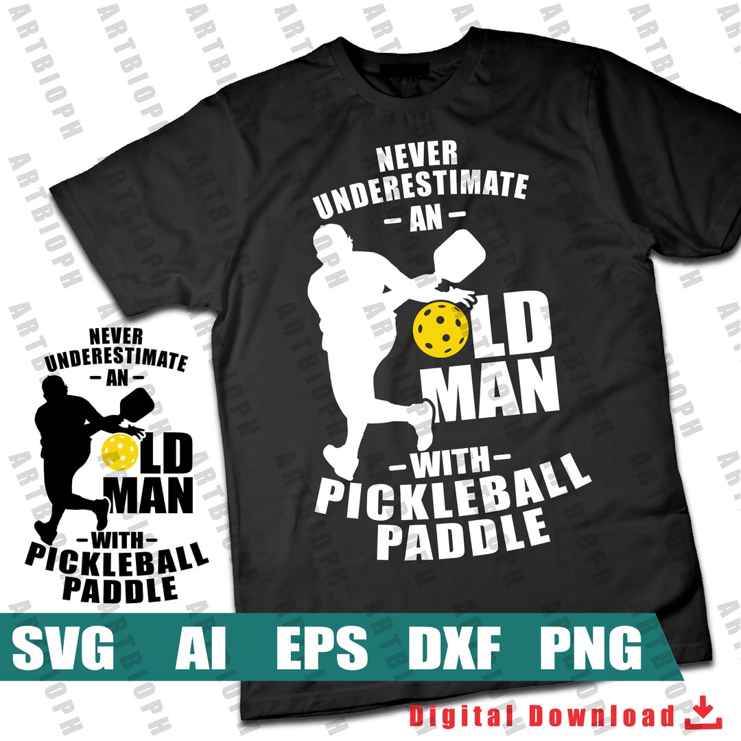 Pickleball Old Man SVG – Paddle Sport Design (digital Download) - Etsy