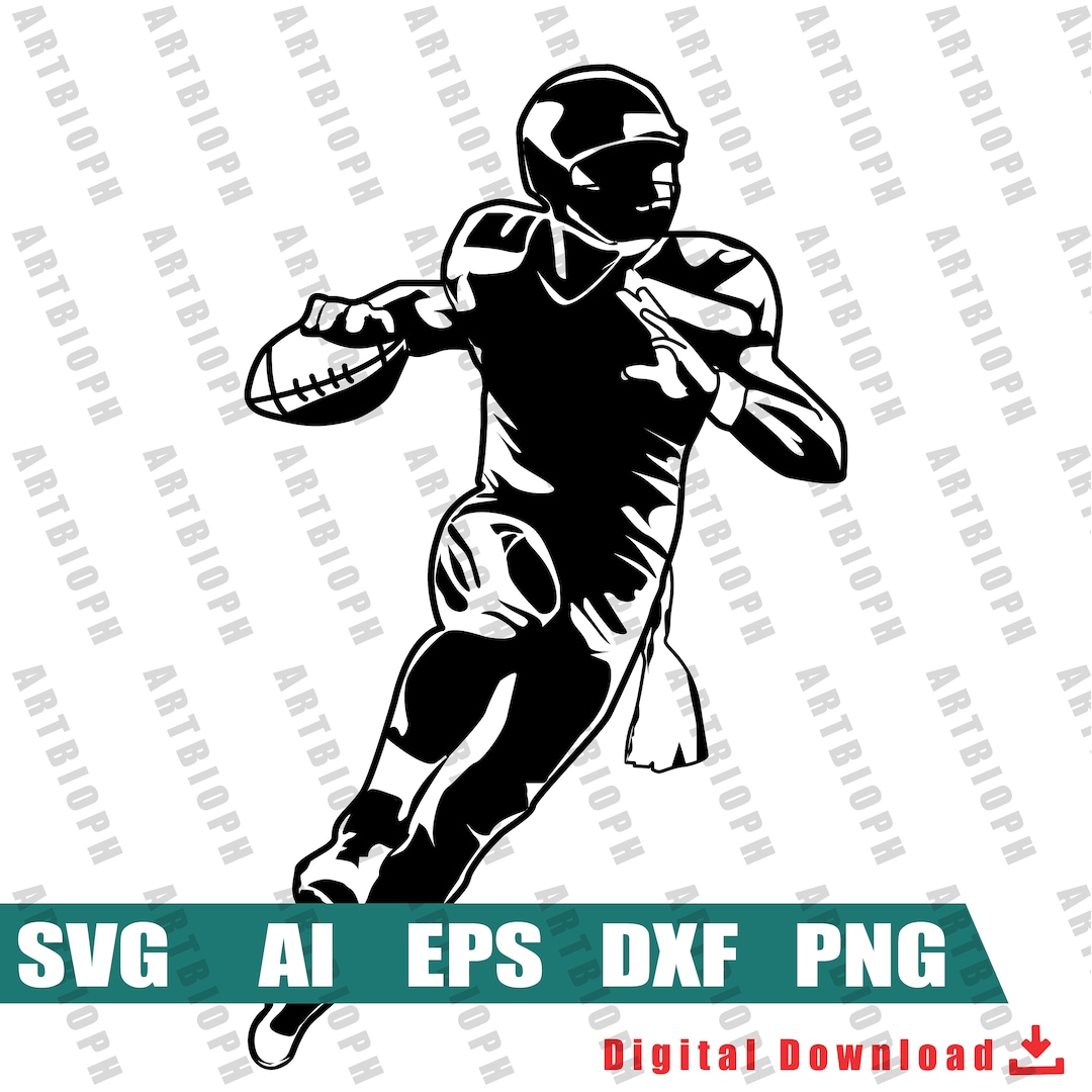 Rugby Player Svg Detailed Rugby Player Clip-art Svg File - Etsy