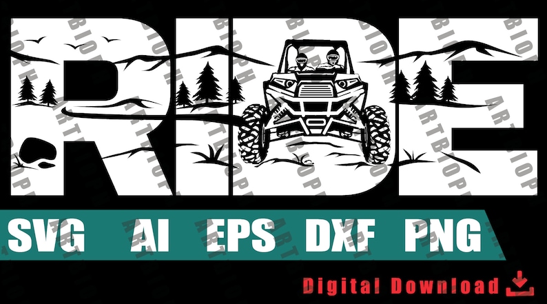 RIDE Simple Graphic Design for RZR UTV Sxs Lover and Rider Enthusiast ...