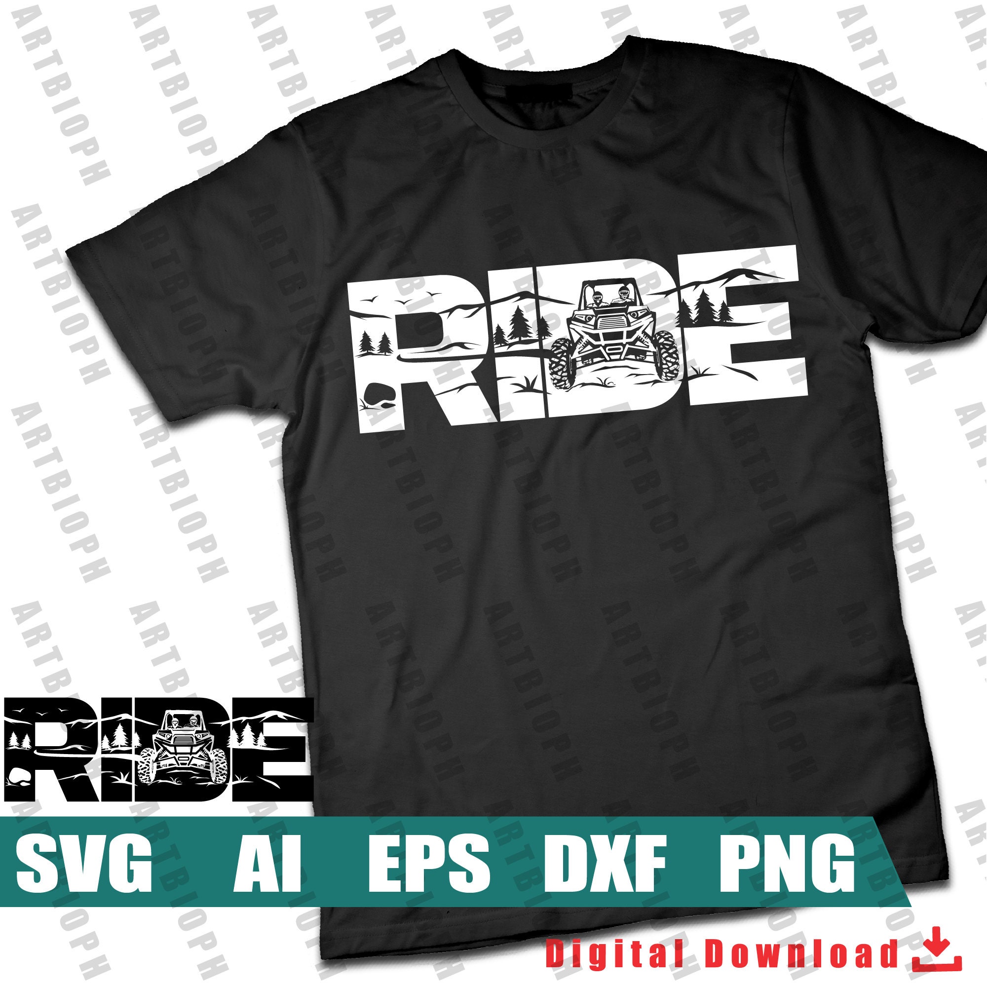RIDE Simple Graphic Design for RZR UTV Sxs Lover and Rider Enthusiast ...