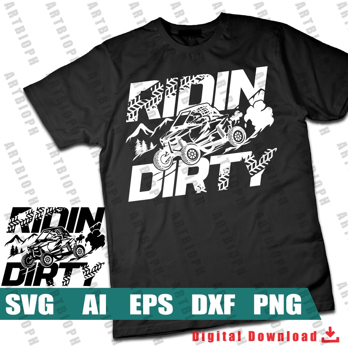 Ridin Dirty SXS UTV RZR Svg- Simple Design for Sxs Utv Rzr Lovers ...