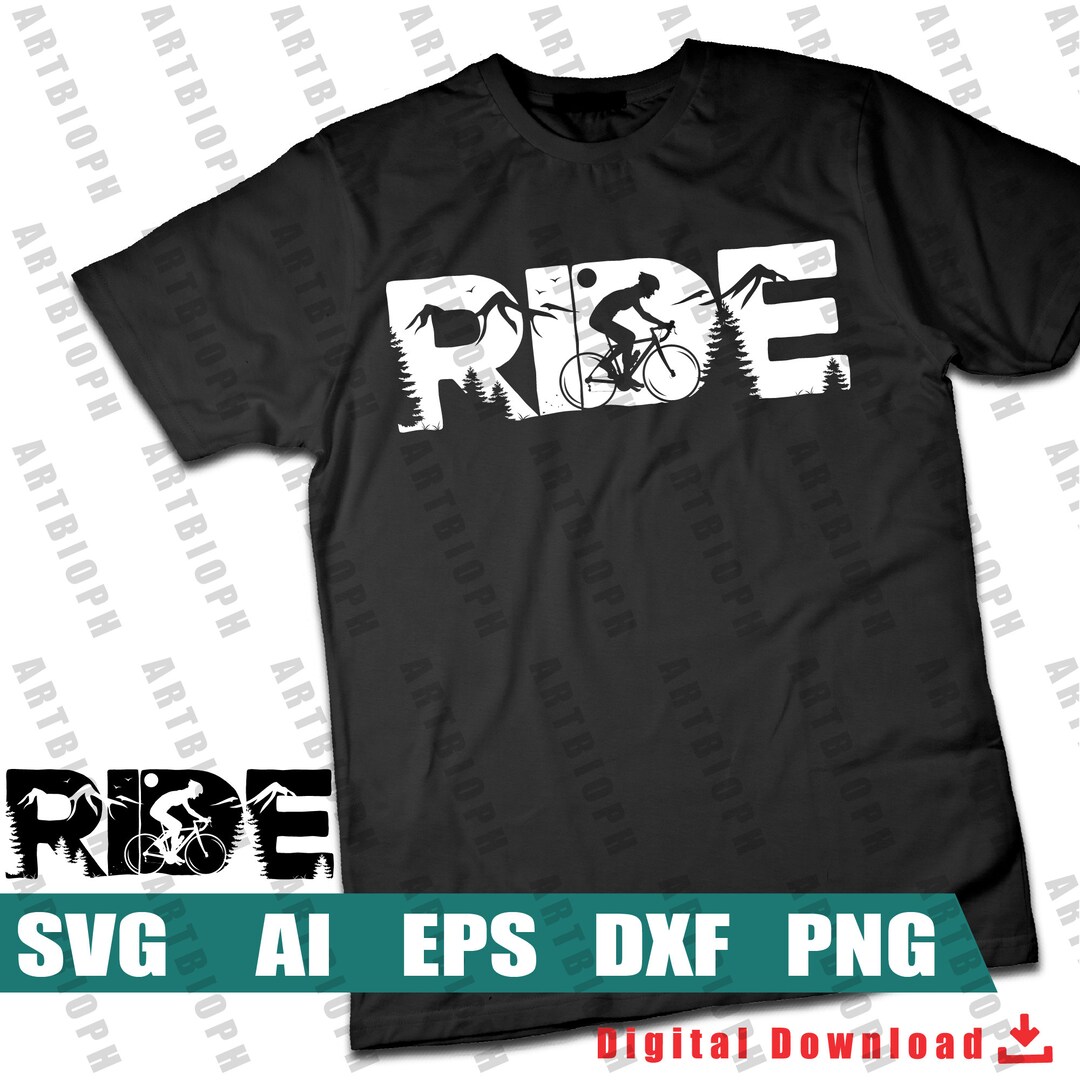 Cyclist Ride SVG - Cycling SVG Simple Nature Art for Cycling Enthusiast ...