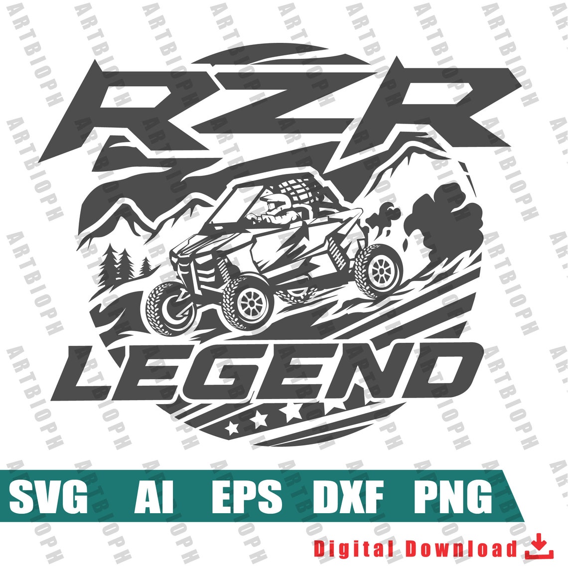 RZR Legend SVG - UTV Sports Sxs Enthusiast Design Concept - Digital Art ...
