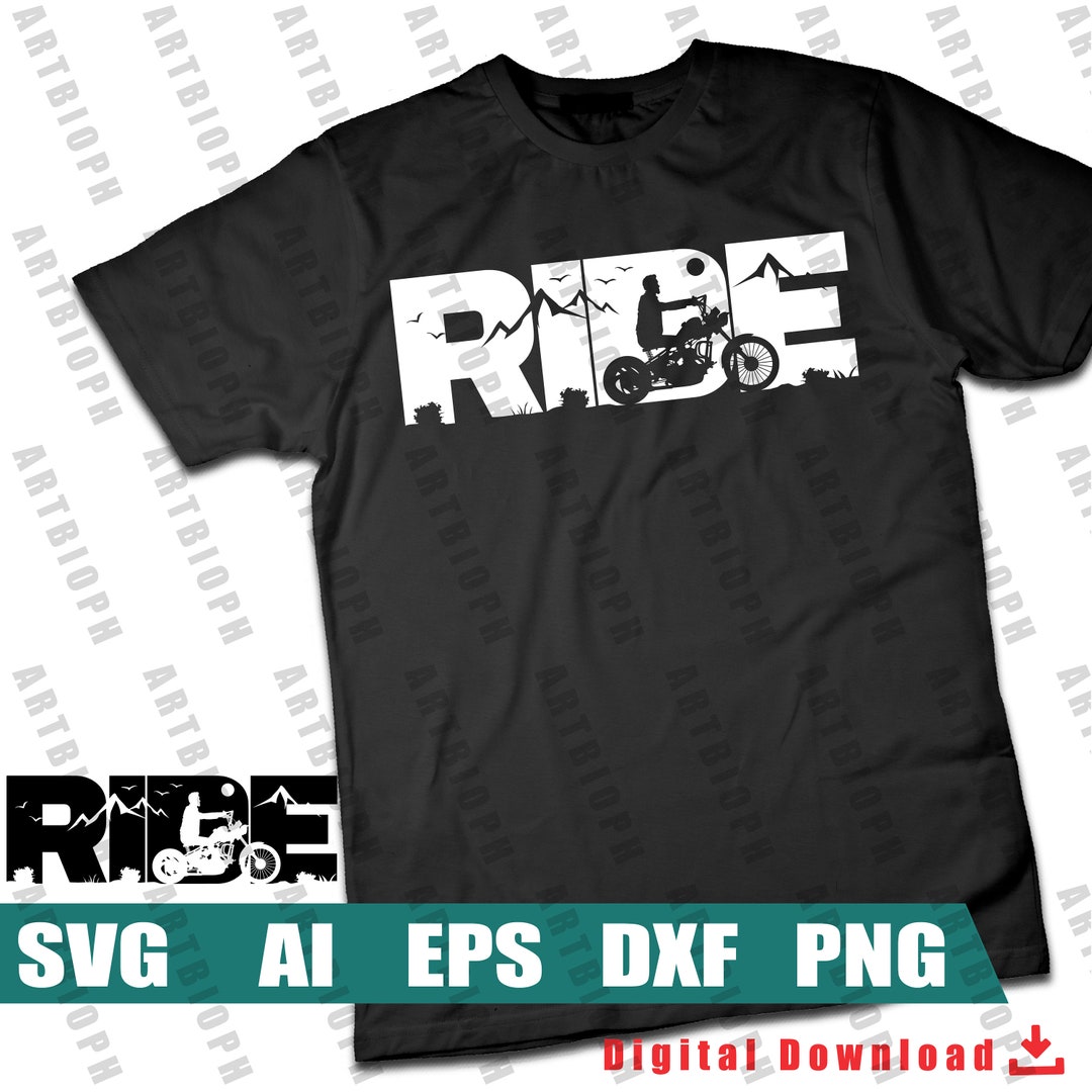 Motorcycle RIDE Svg - Moto Rider Enthusiast Design Simple for Riders ...