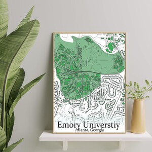 Colored Campus Map of Emory University and All Its Roads - Etsy