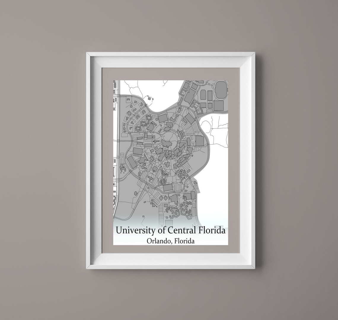 Colored Campus Map of UCF University of Central Florida and All Its ...