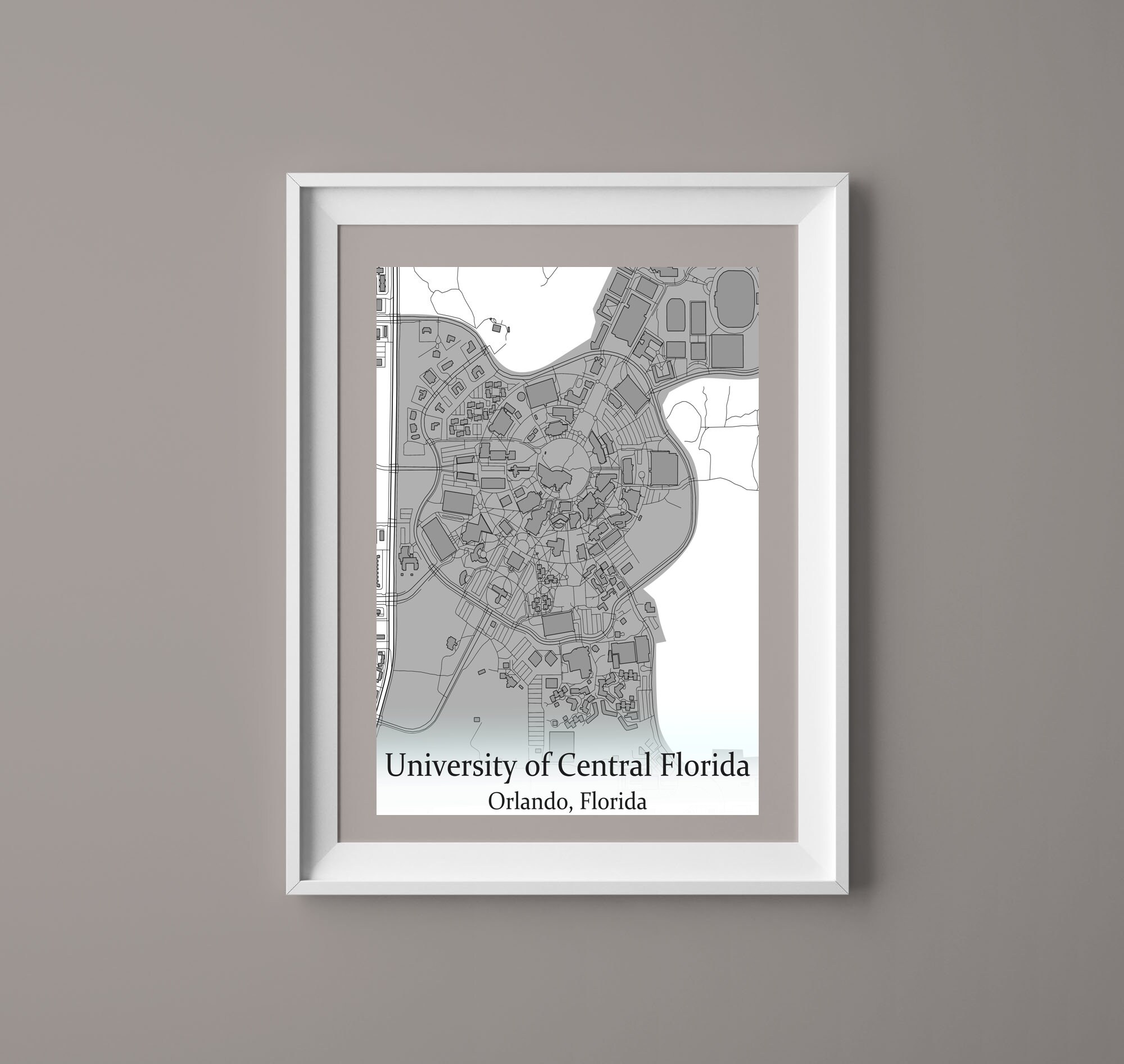 Colored Campus Map of UCF University of Central Florida and All Its ...