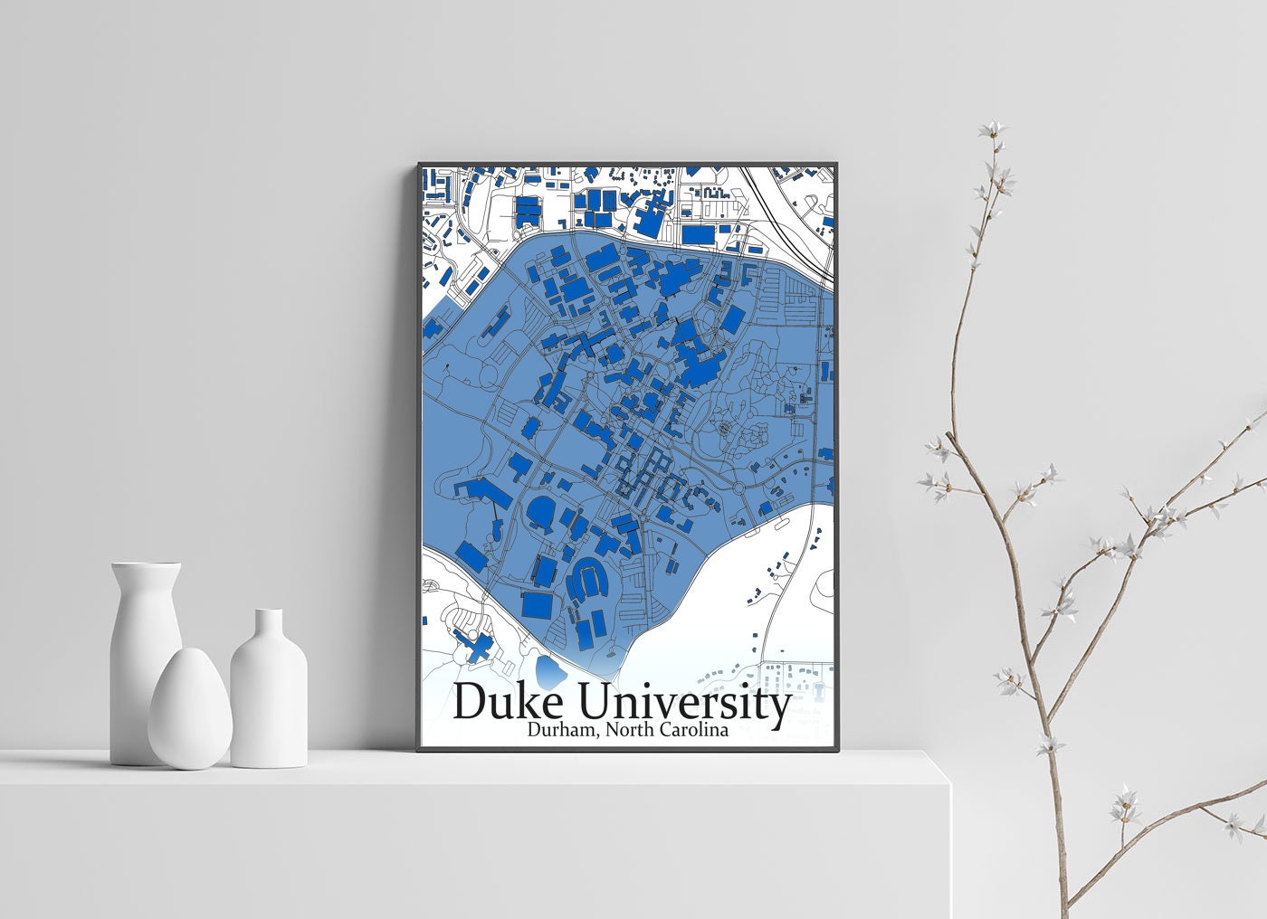 Colored Campus Map of Duke University and All Its Roads - Etsy