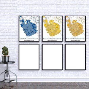 Colored Campus Map of Embry Riddle Aeronautical University and - Etsy